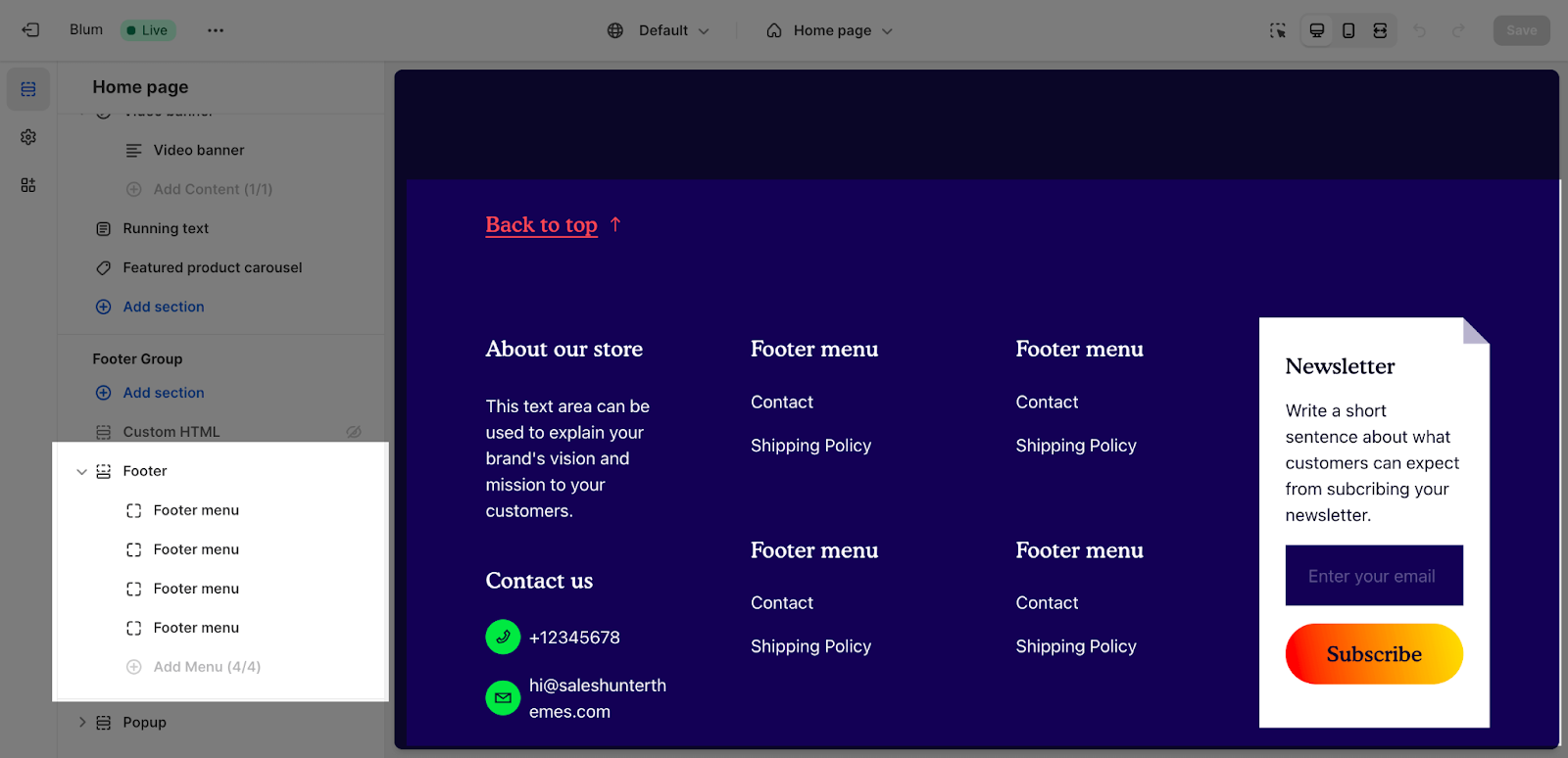 Footer - Sales Hunter Themes