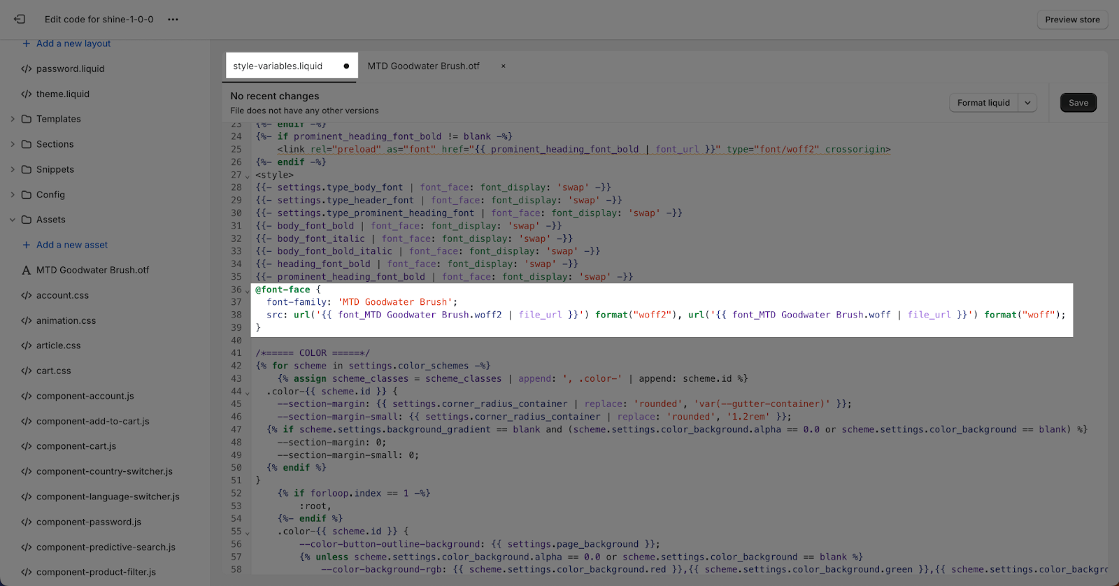 How to use custom font in SalesHunterThemes theme